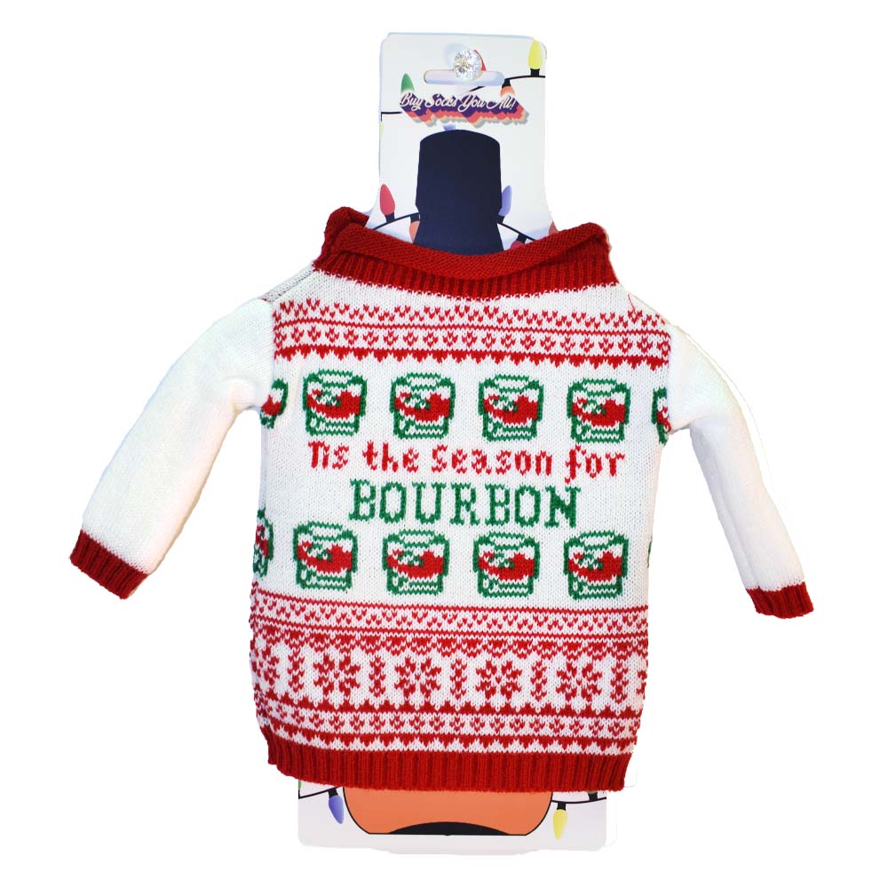 Tis the Season for Bourbon Bottle Sweater – Buy Socks You All